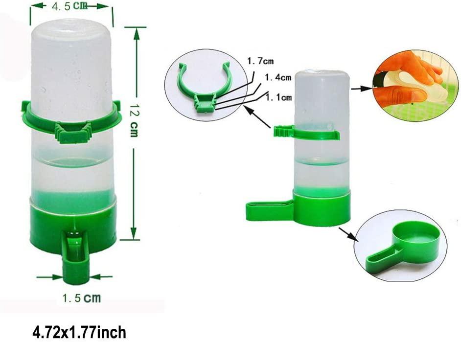 Smaroll 4PCS Birds Feeder Plastic Drinker Waterer Clips - Cage Food ...