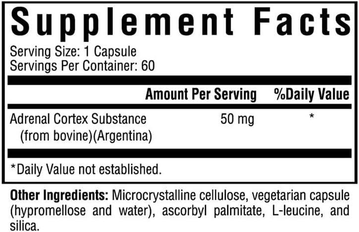 Seeking Health Adrenal Cortex 50mg Capsules - Supports Nervous System ...