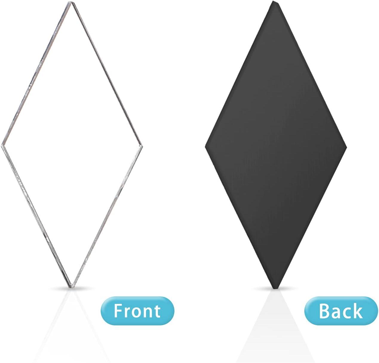 Geiserailie Diamond Shape Mirror Mosaic Tile Small Rhombus Mirror Mini ...