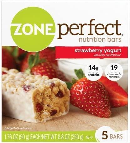 Zone Perfect Nutrition Bars Strawberry Yogurt 1.76oz - 10 Bars (2 Pack ...