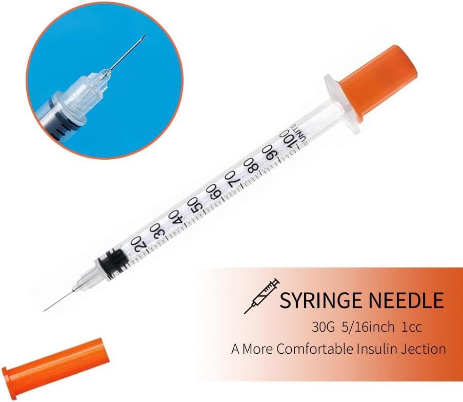 LabAider Disposable Insulin Syringe 1ml Syringes with 30Ga 5/16in ...
