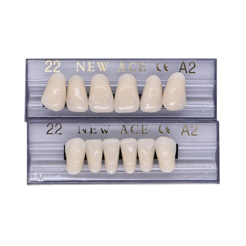 Dental Synthetic Resin Tooth Denture Set - 168 Pcs, 22 A2 Upper Lower ...