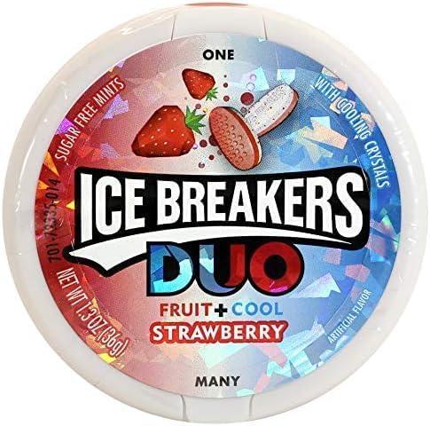 Ice Breakers Sugar Free Mints (Duo Fruit+Cool -Grape/Watermelon ...