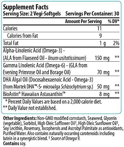 Nutrex Hawaii OmegaAstin Vegan Omega 3-6-9 & BioAstin Hawaiian ...