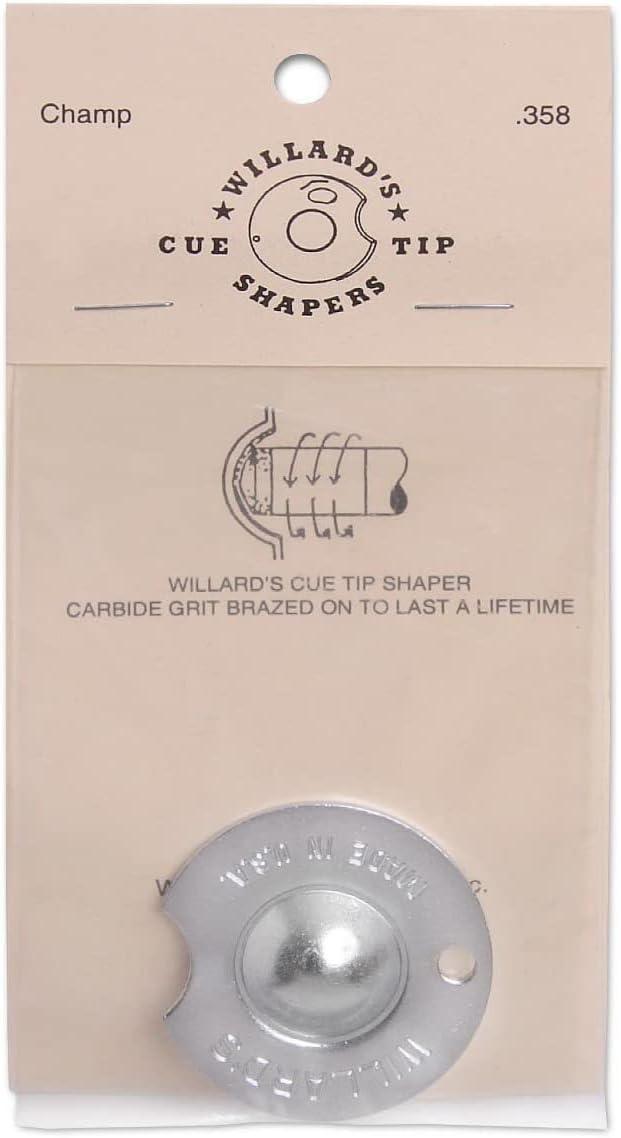 Willard Pool Cue Tip Shaper - Dime Radius | Improve Cue Performance ...