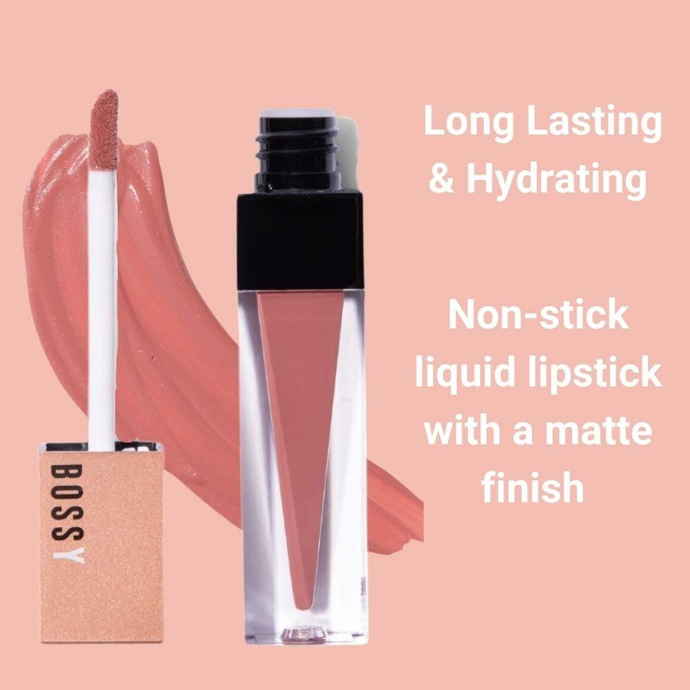 Bossy Cosmetics Vegan Hydrating Liquid Lipstick - Long Lasting Matte ...