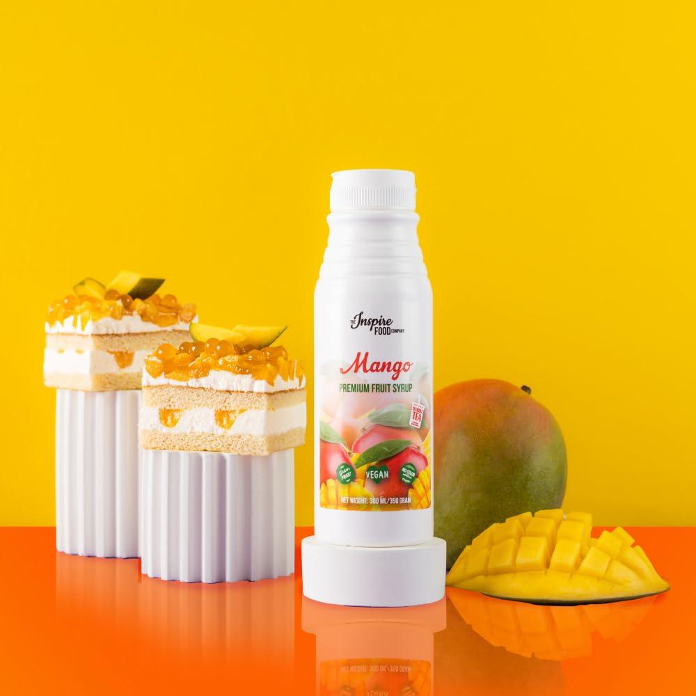 Inspire Food Mango Fruit Syrup for Bubble Tea | 300ml | 100% Vegetarian ...