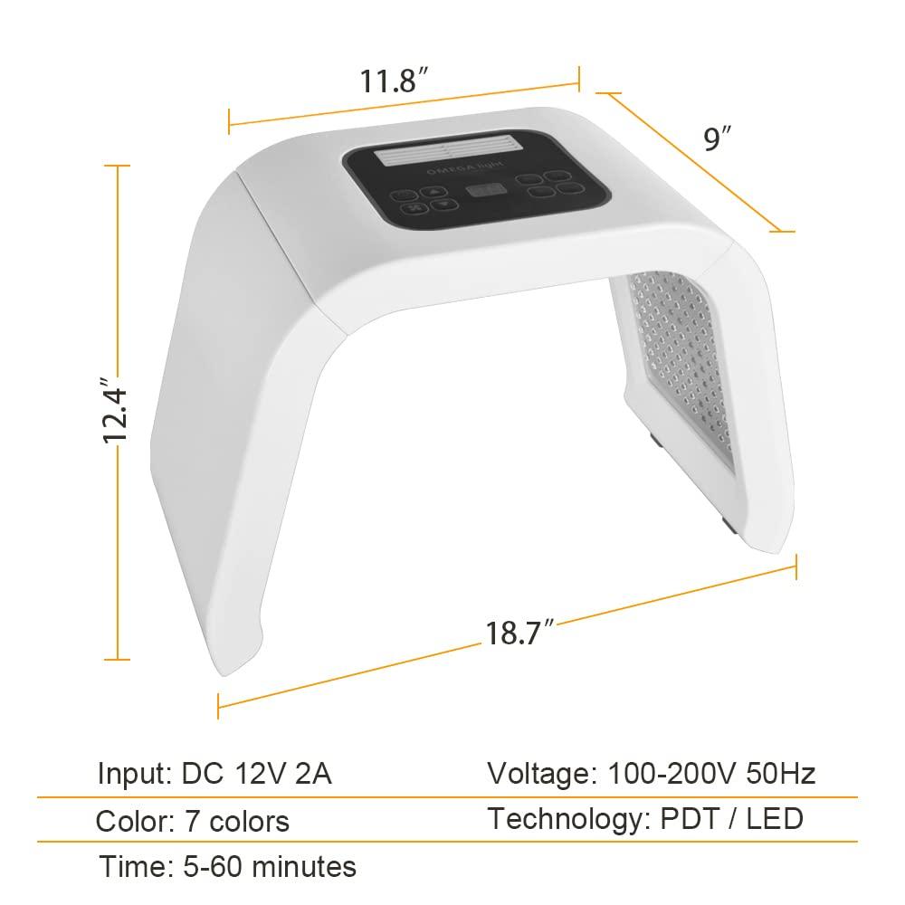 7 Color LED Facial Skin Rejuvenation Mask - Face Light Therapy ...