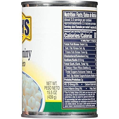 Bush's Best White Hominy 15.5 oz (Pack of 12) - Premium Quality and ...