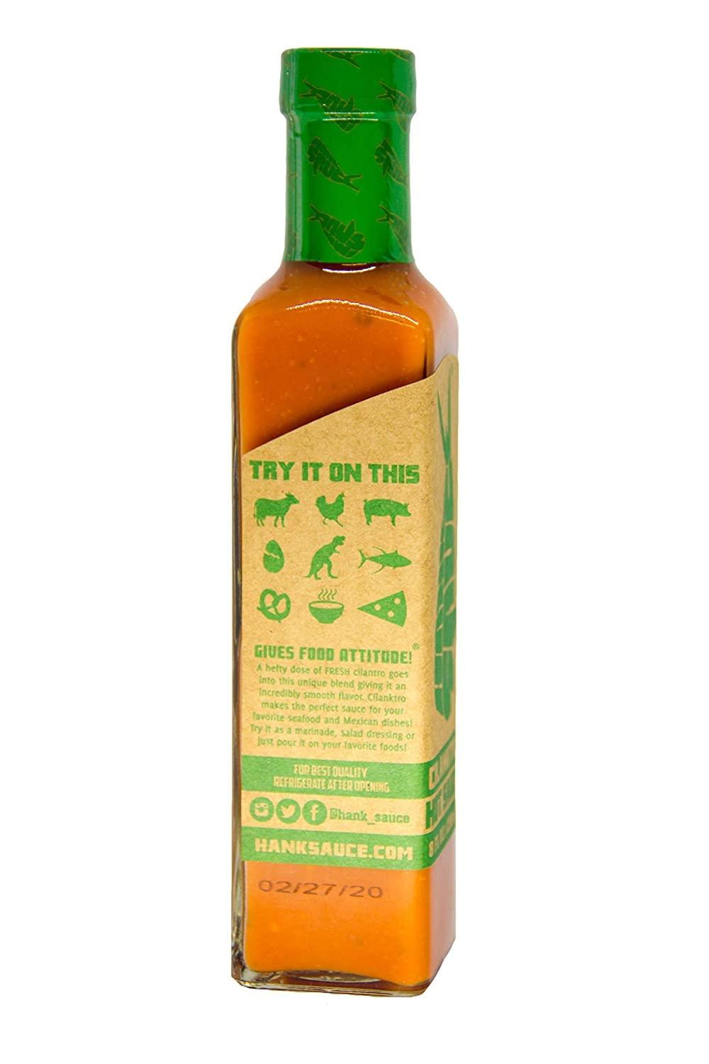 Cilanktro Hot Sauce By Hank Sauce - Mild Cayenne Pepper Sauce Infused ...