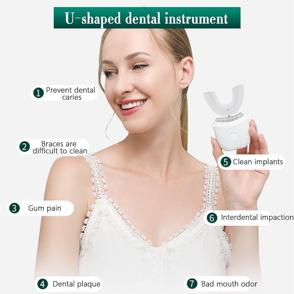 Buy Electric Ultrasound Toothbrush - 360 Automatic U-Shaped Sonic ...