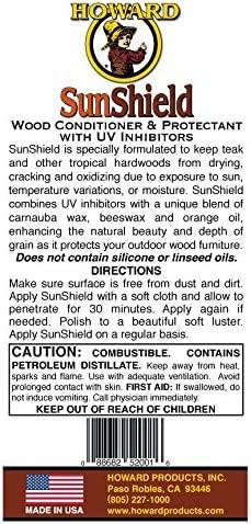 Howard SWAX16 SunShield Outdoor Furniture Wax - UV Protection 16oz ...