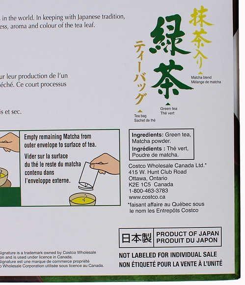 Kirkland Signature Green Tea Matcha Blend 100 bags | Buy Now with ...