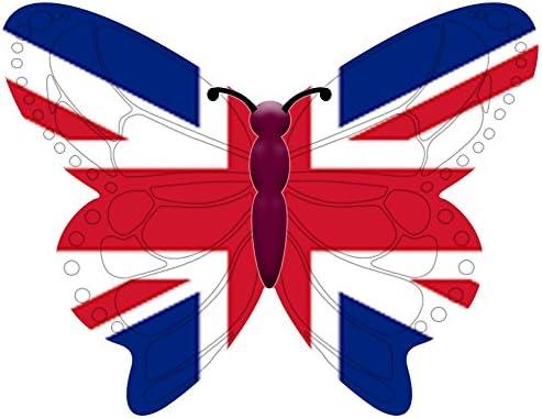 24 Edible Pre-Cut Wafer Butterfly Cake Toppers: Union Jack | Buy Now ...