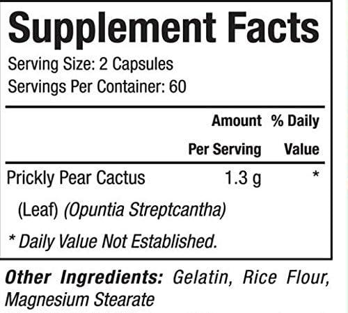 Nopal Capsule Set - 2 Jars x 120 Capsules. Pure & Authentic. Digestion ...
