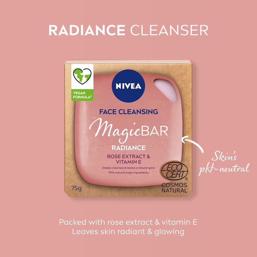 NIVEA MagicBAR Radiance Face Cleansing Bar (75g) Face Cleanser with ...