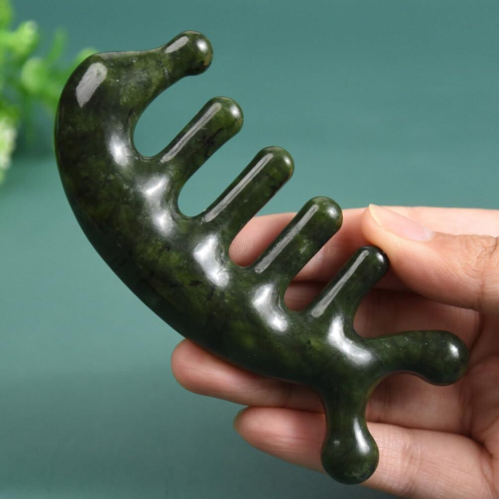Beaupretty Jade-Head Massage Device | Gua Sha Scraper for Scalp Facial ...