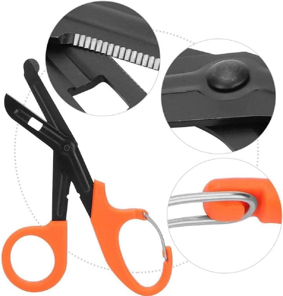 INSGB Titanium Bandage Shears - Stealth Black Coated EMT Scissors for ...