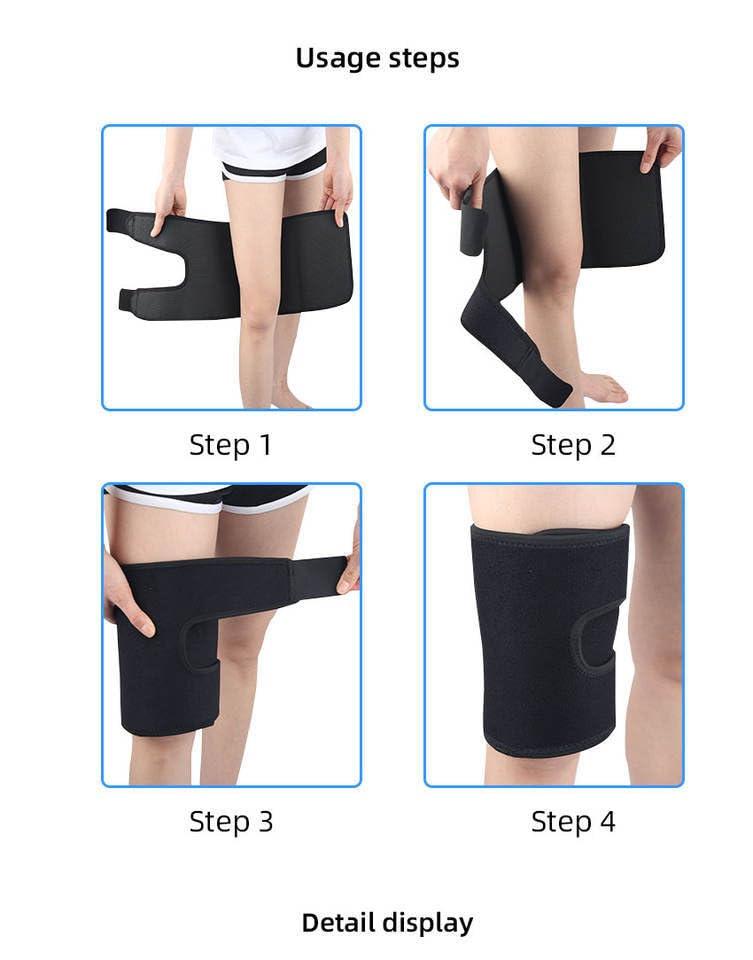 Jesata Adjustable Hamstring Compression Sleeve | Thigh Brace Support ...