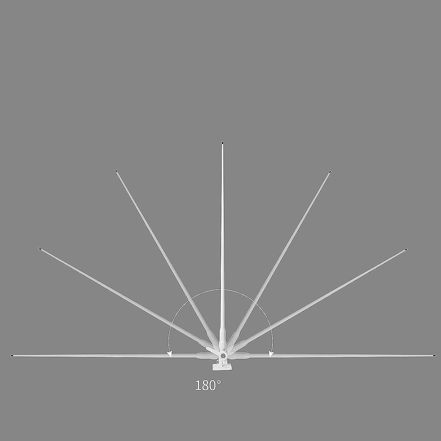 UAYESOK VHF Marine Base Antenna 48 Fiberglass Waterproof Boat Antenna ...