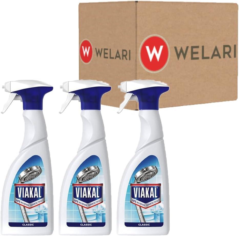 Viakal 3 x 500ml Limescale Remover With Welari Card Bathroom Tiles ...