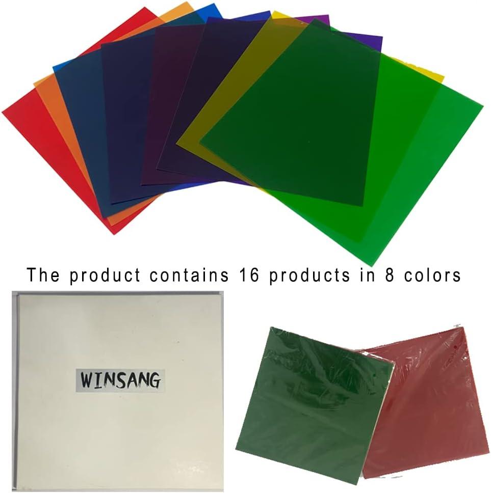 Universal Flash Gels Lighting Filter WS-2 7.8x7.8 inches - 16 Packs ...