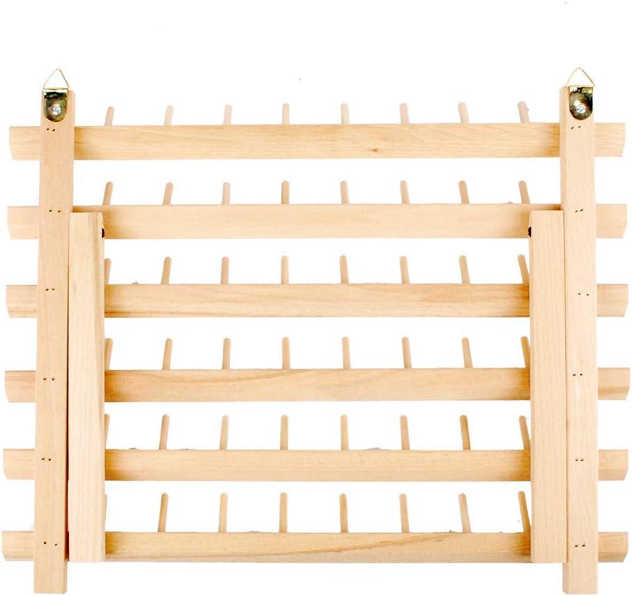 BAENRCY 2-Pack Wooden Thread Holder Sewing and Embroidery Thread Rack ...