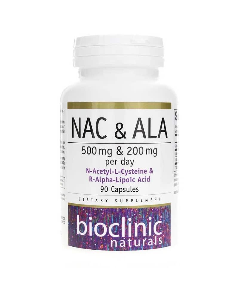 Bioclinic Naturals NAC & ALA 90 Capsules - Powerful Antioxidant Support