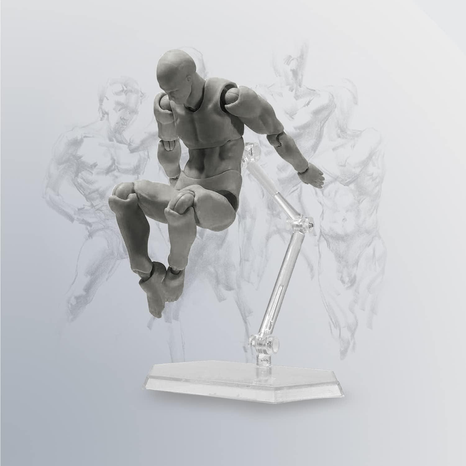 Jointed Mannequin Drawing Figures Set - Gray Artist Manikin Blockhead ...
