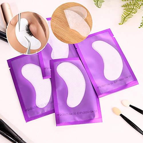 100 Pairs Under Eye Gel Pads for Lash Extensions - Pink+Purple | Lint ...