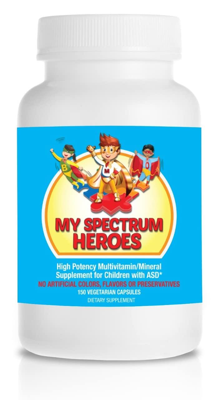 My Spectrum Heroes Kid's Multivitamin Supplement - Natural Calm Focus ...