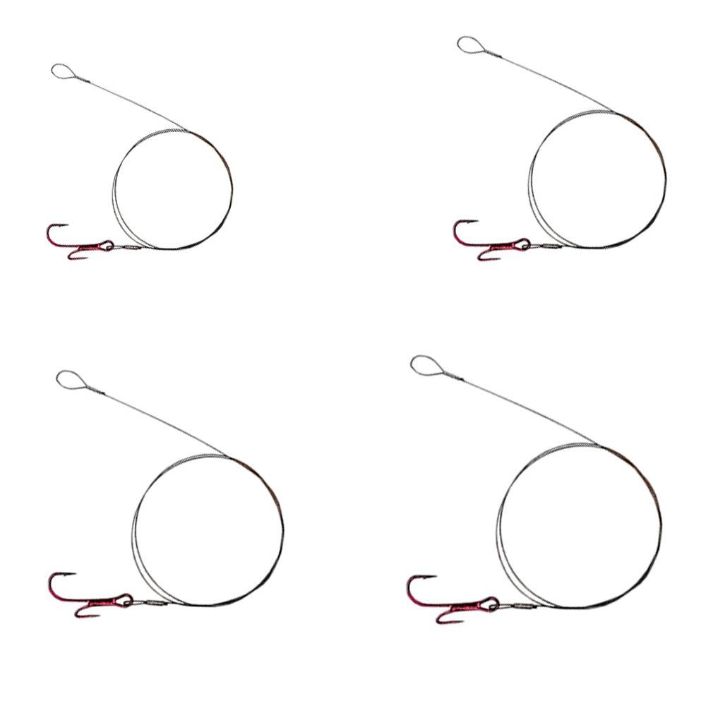 Premium 4-Piece Steel Leader Set - 1x19 with Ryder Hooks | International Shipping Available ...