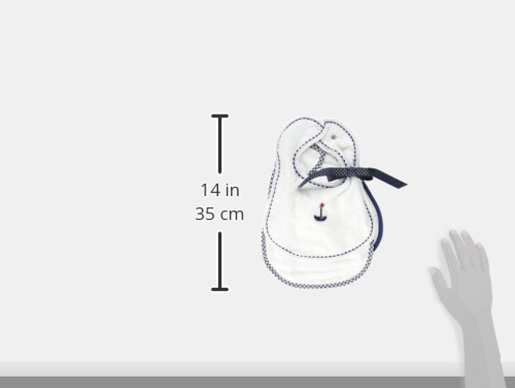 Raindrops Primary Teething Bib Set in White/Navy- BPA-Free Silicone ...