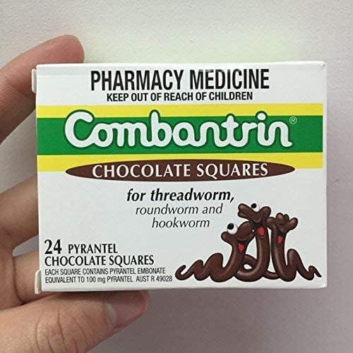 Combantrin Chocolate Squares 24 Packs - Worming Treatment for Children ...