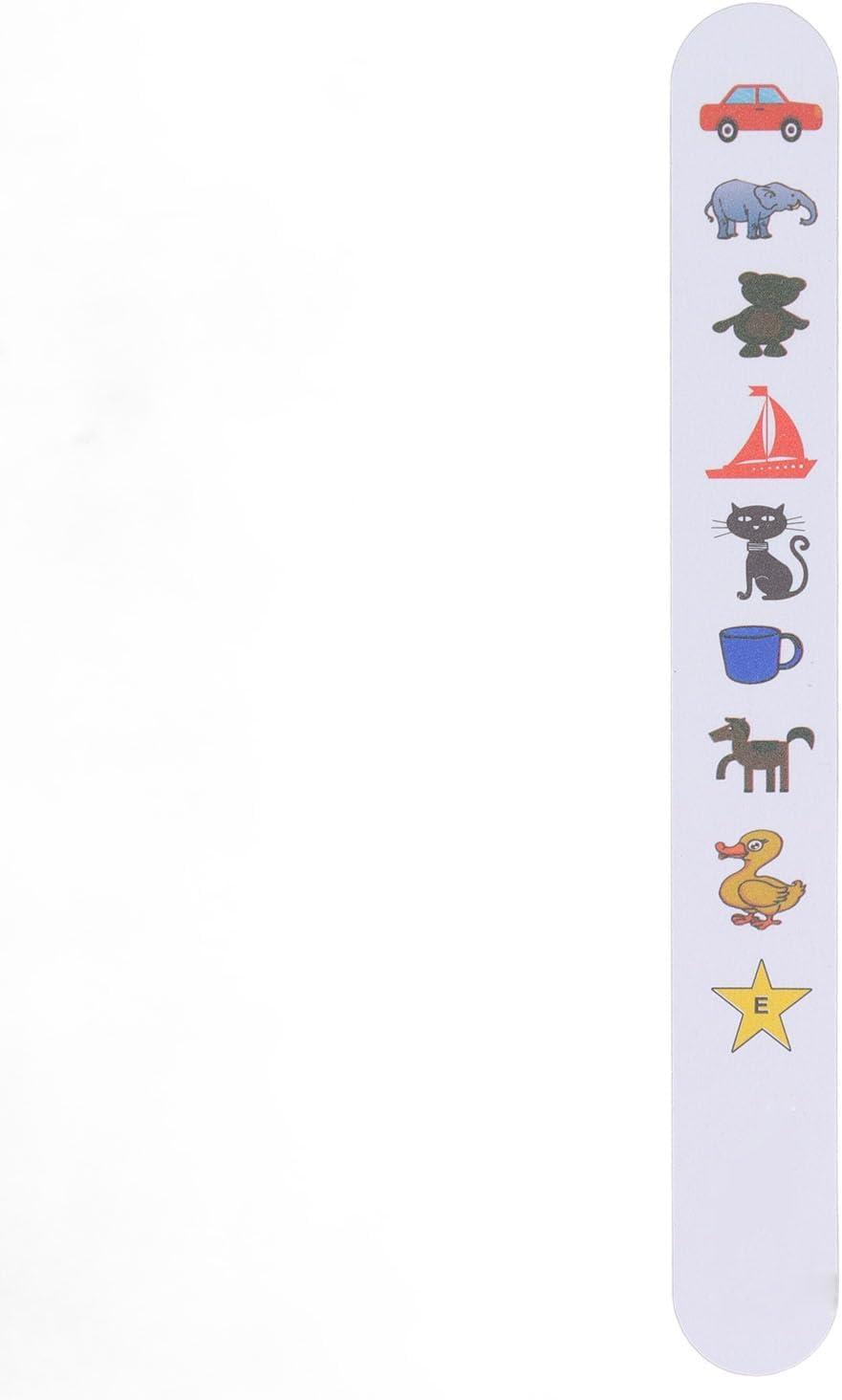 Vision Optometry Test Card | Cartoon Eye Chart & Fixation Rod for ...