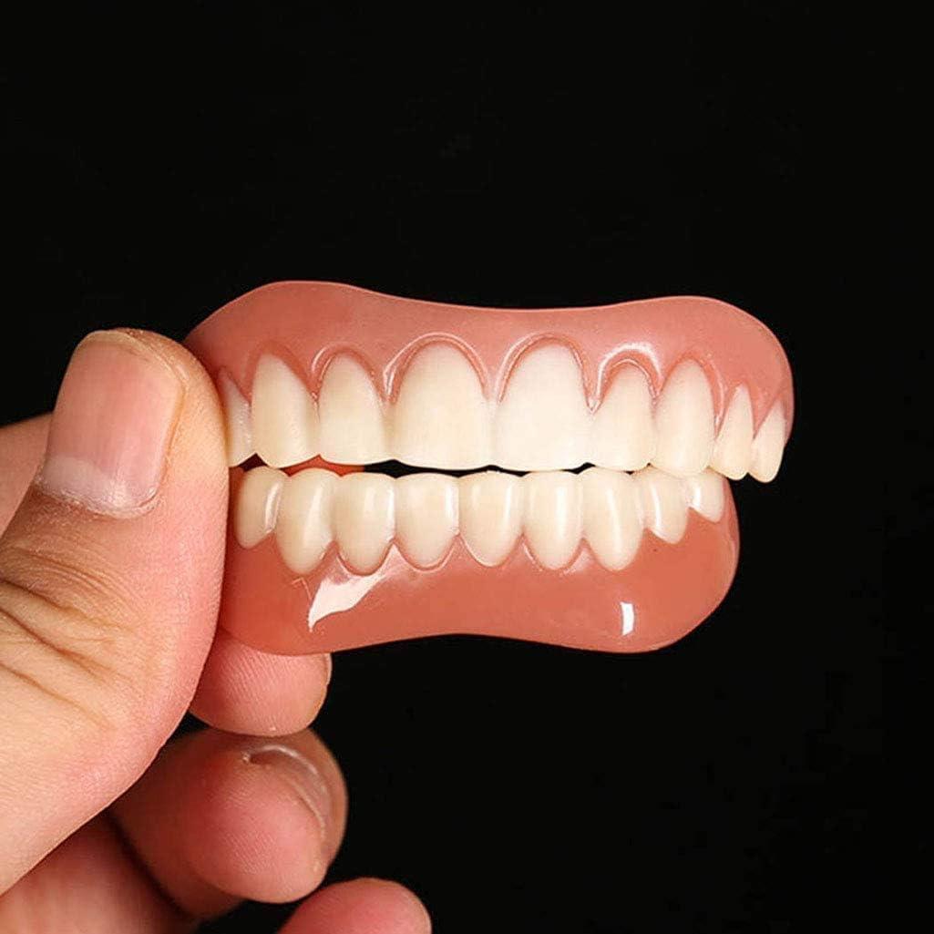 Tacohan 2 Pcs Quick Dentures for Lower and Upper jaw - Cosmetic Teeth ...