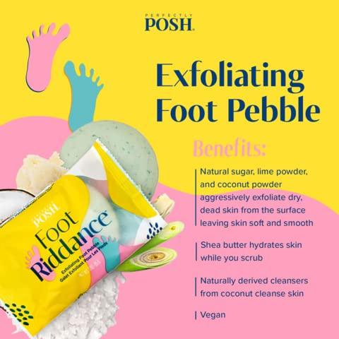 Perfectly Posh Foot Riddance Exfoliating Foot Pebble Soap Bar - Smooth ...