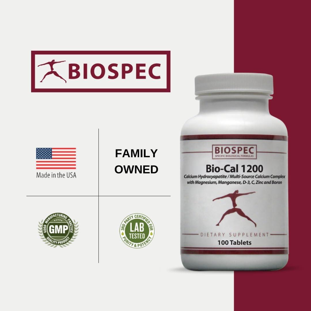 Biospec Nutritionals Bio-Cal 1200 - 100 Tablets: High-Quality Calcium ...