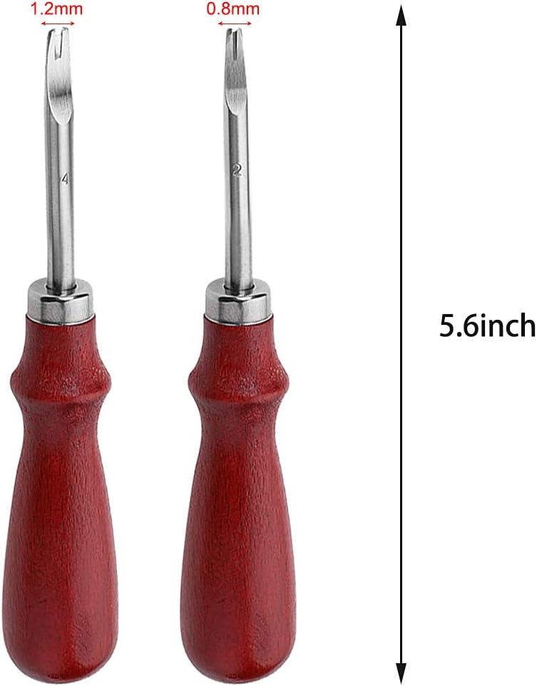 2-Piece Leather Edge Skiving Beveler Craft Tool Set - 1.0mm & 1.5mm ...