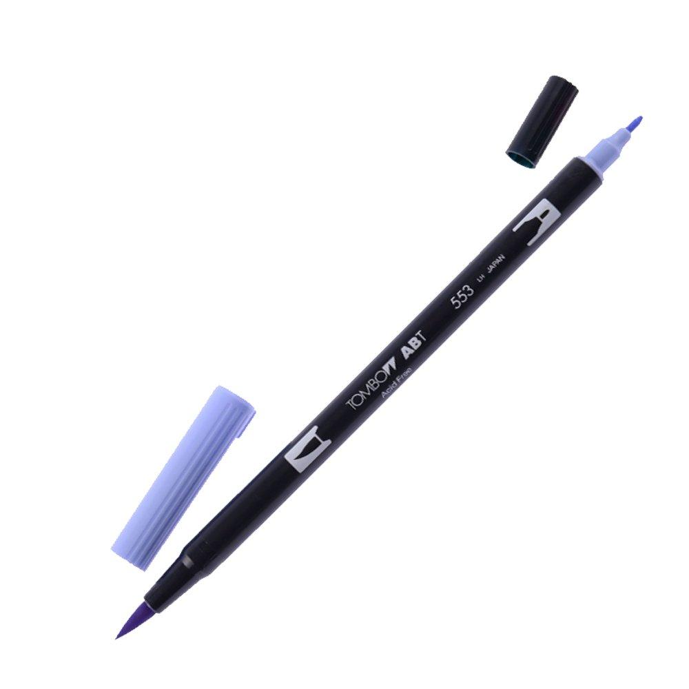 Dual Brush Pen - 553 Mist Purple | Fine Tip Marker for Professional ...