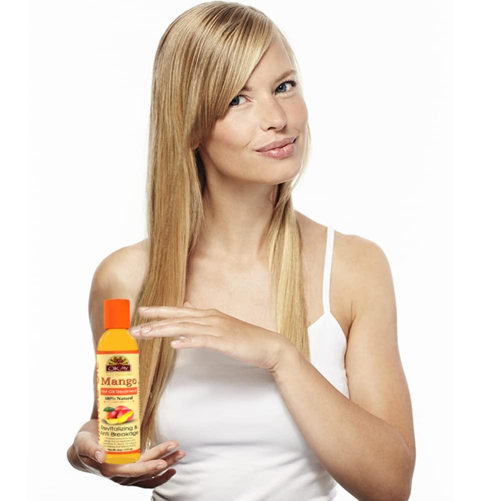 OKAY Hot Oil Treatment Mango 6oz - Deep Conditioning for Hair Growth ...