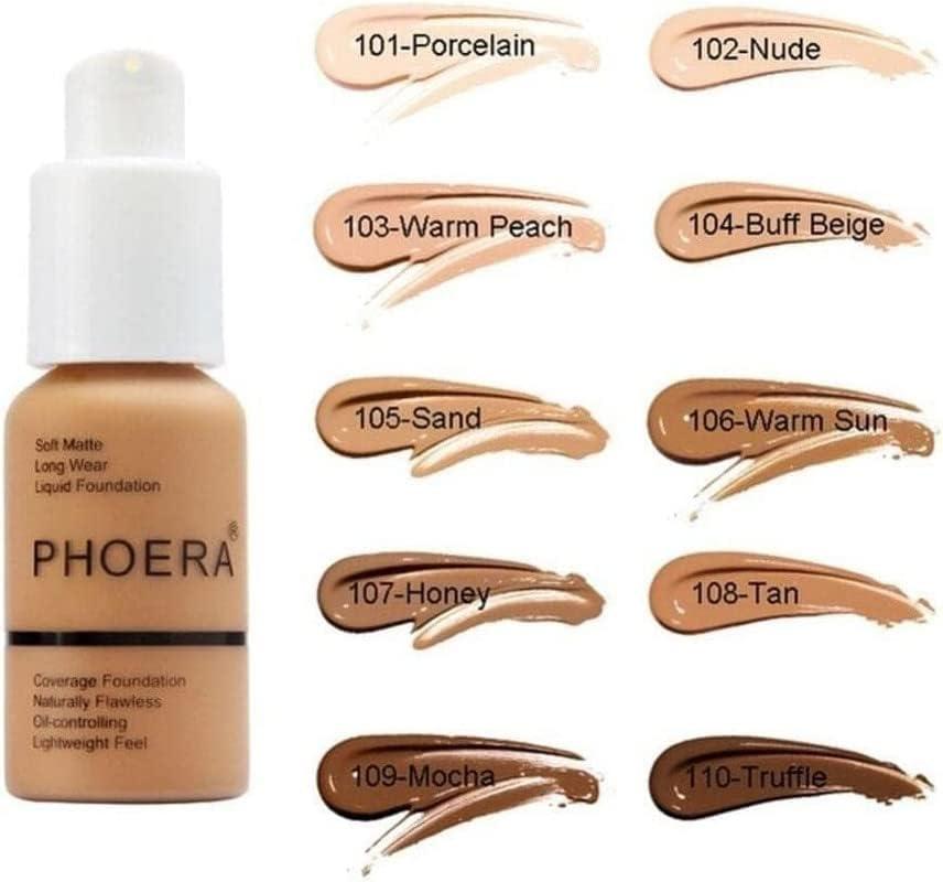 Matte Foundation Full Coverage Oil Control Concealer 30ml - 103 Warm ...