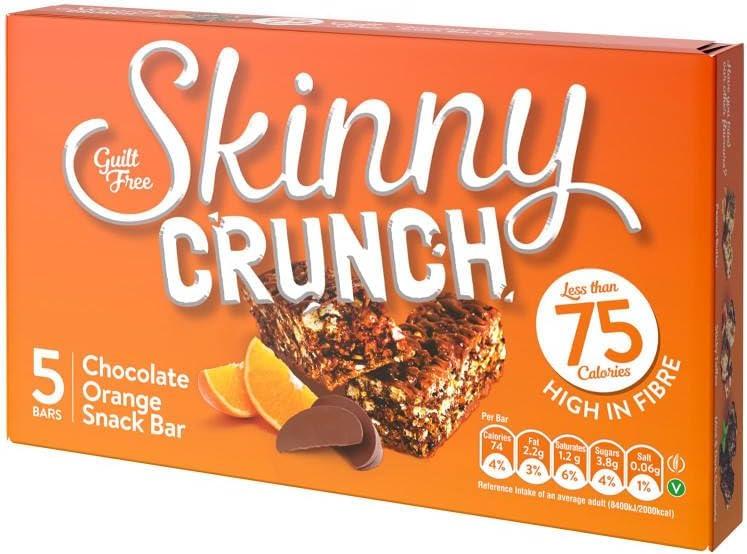 Skiny Crunch Chocolate Orange Snack Bars 5 Pack - A Low Calorie ...