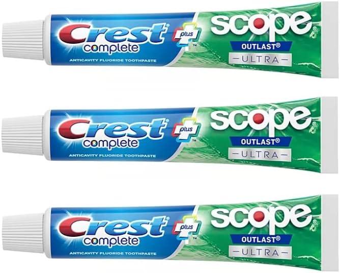 Crest Complete Whitening + Scope Outlast Ultra Toothpaste 6.5 oz (184g ...