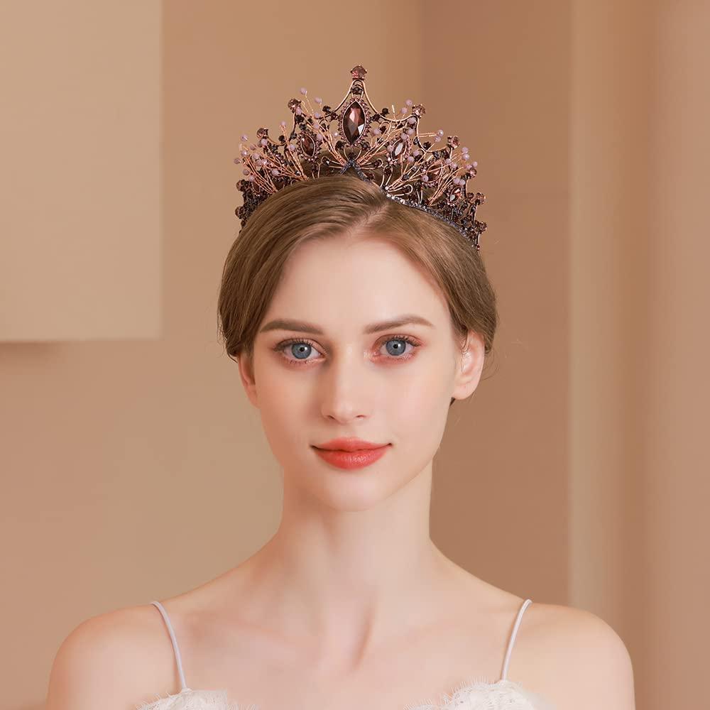 Kamirola Purple Crown for Women - TR09 | Elegant Crowns and Tiaras ...