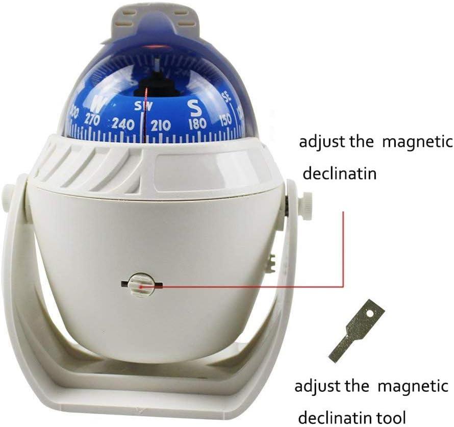 Flush Mount Boat Compass with Light | Marine Navigation Electronic ...