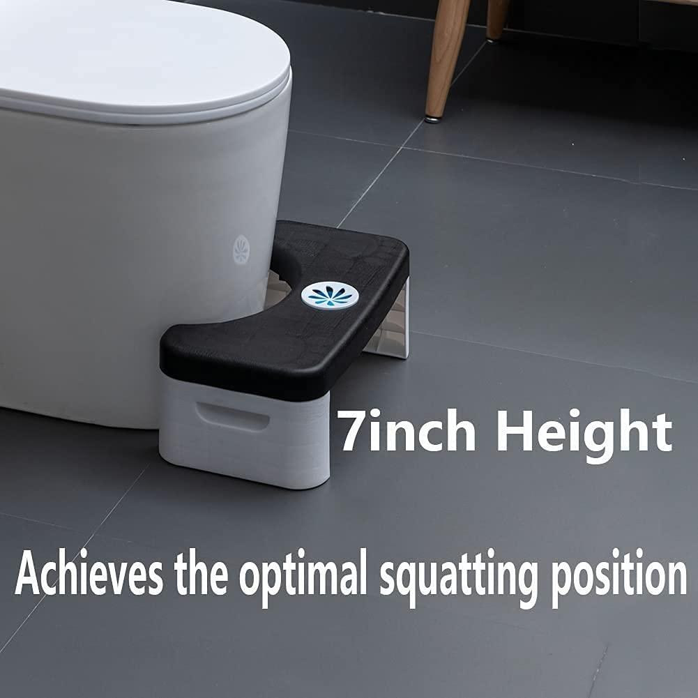 Folding Toilet Stool with Fragrance Position | Foldable Poop Stool for ...