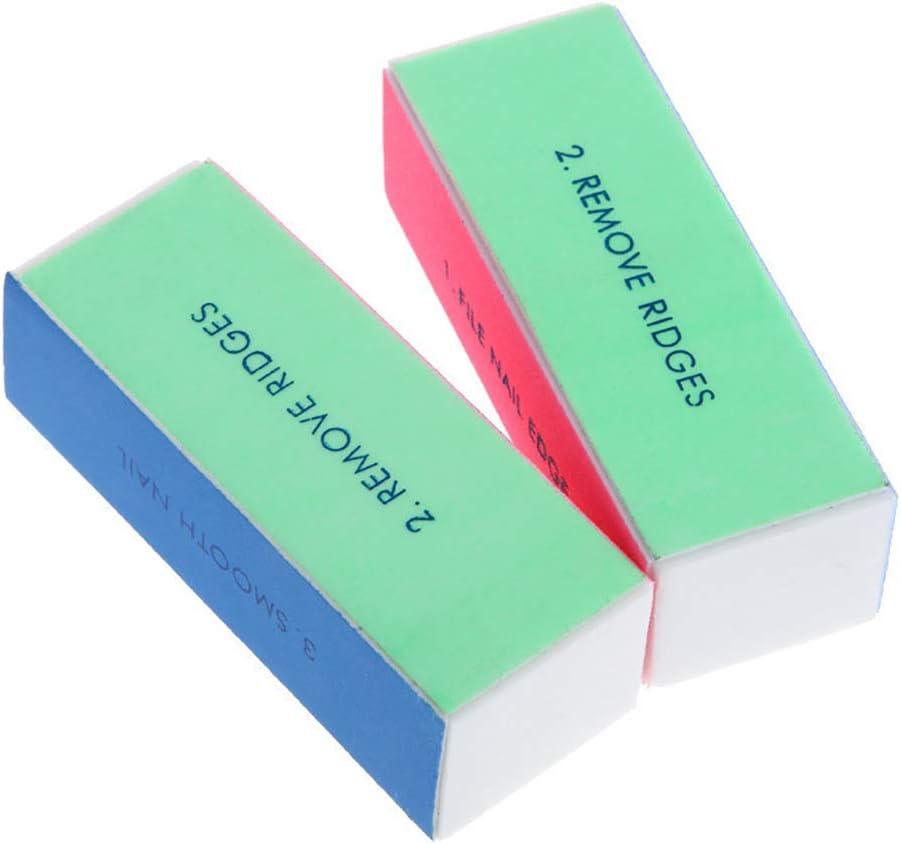 2 Pcs Professional 4-Sided Nail File Block for Salon Manicure and Nail ...