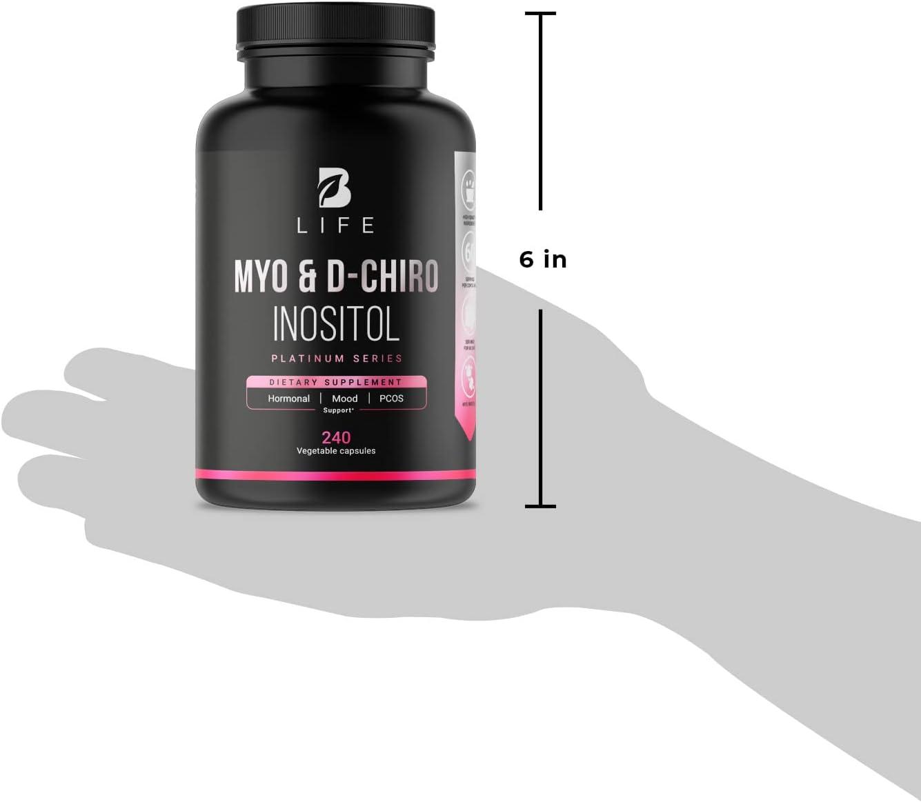 240 Capsules Myo-Inositol & D-Chiro Inositol | 40:1 Ratio | Made in USA ...