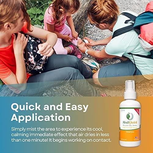 MEDIQUICK Wound Hydrogel Spray 4oz Bottle - First Aid Ointment for Cuts ...